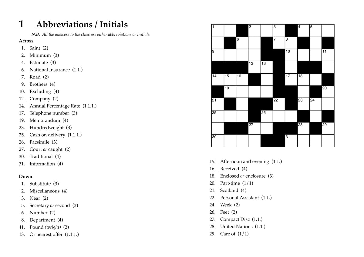 Crosswords for Photocopying: Book 4 – Gatehouse Books